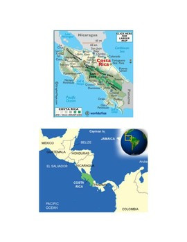 Costa Rica Map Scavenger Hunt - Amped Up Learning