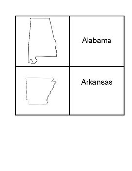 USA Southeast Region Match Game - Amped Up Learning