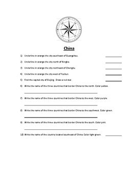 East Asia Map Scavenger Hunt - Amped Up Learning