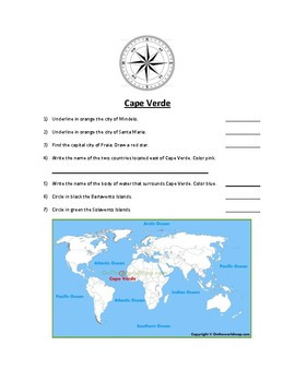 Cape Verde Map Scavenger Hunt - Amped Up Learning