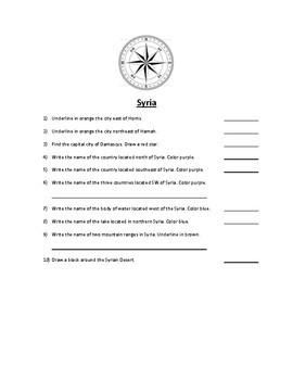 Syria Map Scavenger Hunt - Amped Up Learning