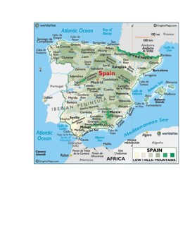 Spain Map Scavenger Hunt - Amped Up Learning