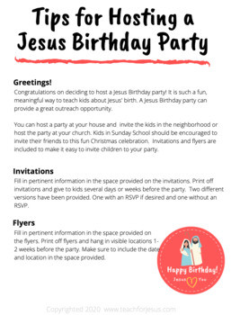 Jesus Birthday Party | Complete Christmas Party Package - Amped Up Learning