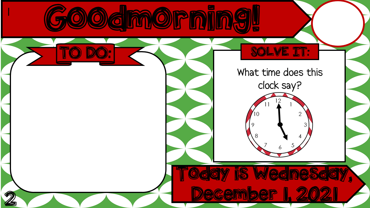 Third Grade November Editable Morning Message Solve It