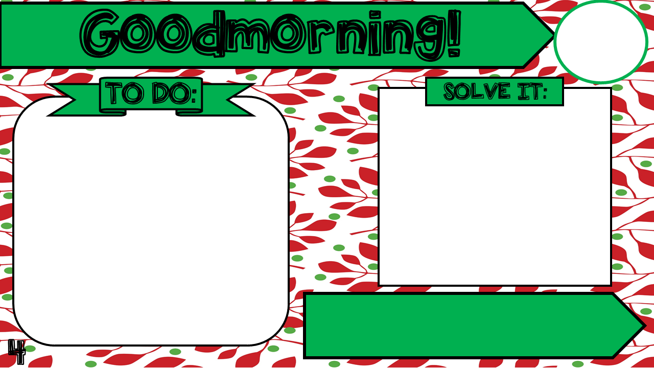 Third Grade November Editable Morning Message Solve It