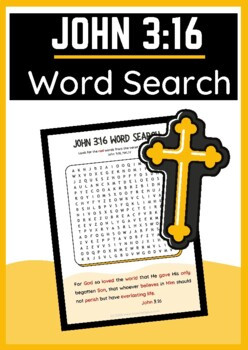 John 3:16 Bible Verse Word Search