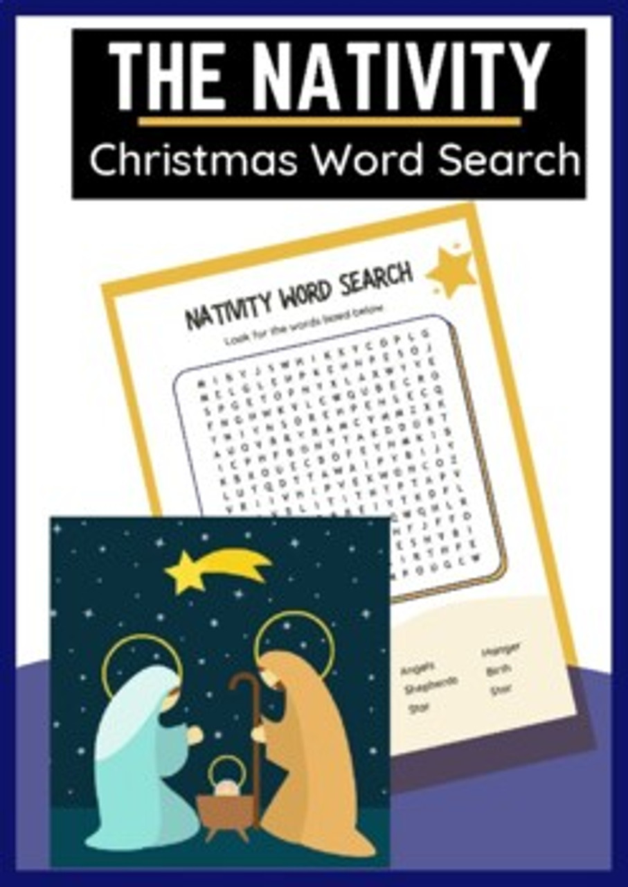 Nativity Word Search for Christmas