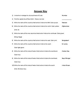 India Map Scavenger Hunt - Amped Up Learning