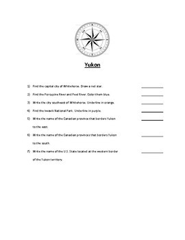 Yukon Map Scavenger Hunt - Amped Up Learning