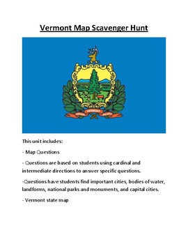 Vermont Map Scavenger Hunt - Amped Up Learning