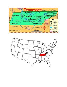 Tennessee Map Scavenger Hunt - Amped Up Learning