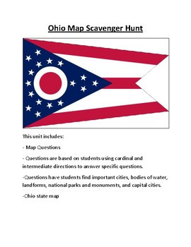 Ohio Map Scavenger Hunt - Amped Up Learning
