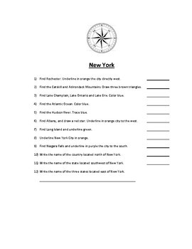 New York Map Scavenger Hunt - Amped Up Learning