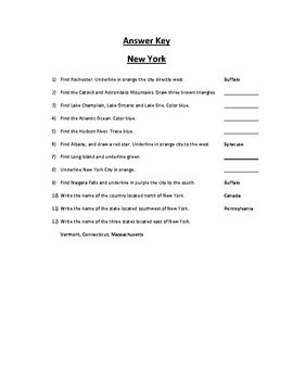 New York Map Scavenger Hunt - Amped Up Learning