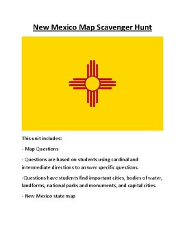 New Mexico Map Scavenger Hunt - Amped Up Learning