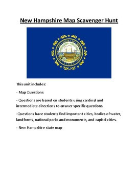 New Hampshire Map Scavenger Hunt - Amped Up Learning
