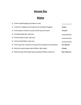 Maine Map Scavenger Hunt - Amped Up Learning