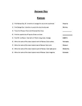 Kansas Map Scavenger Hunt - Amped Up Learning
