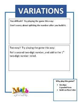 2 - Pack: Roll it, Build it, Split it (2 and 3 Digit Numbers) - Amped ...