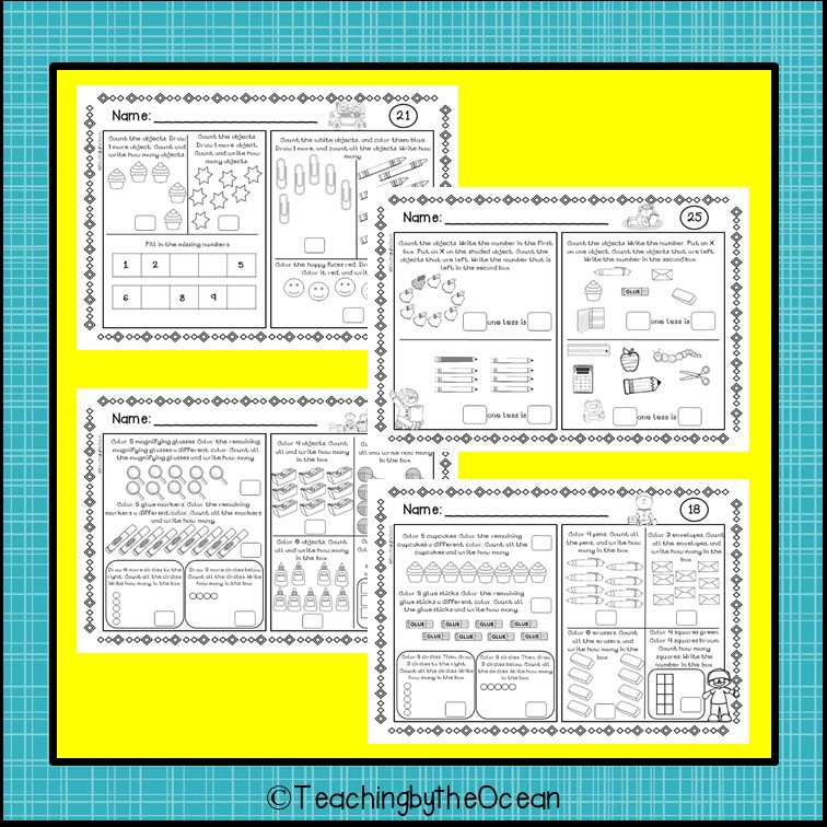 Kindergarten Number Sense Printables - Numbers to Ten