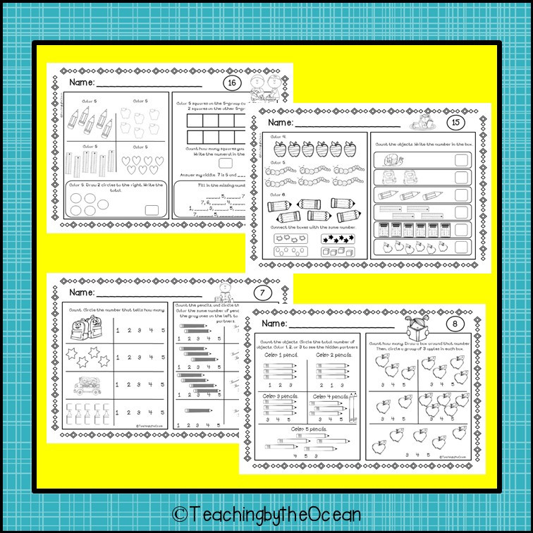 Kindergarten Number Sense Printables - Numbers to Ten