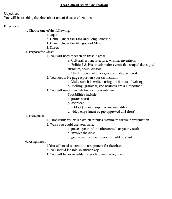 World History Projects - Amped Up Learning