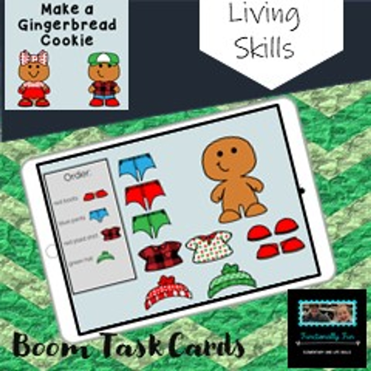 Life Skills: Make a Gingerbread Cookie Boom Cards