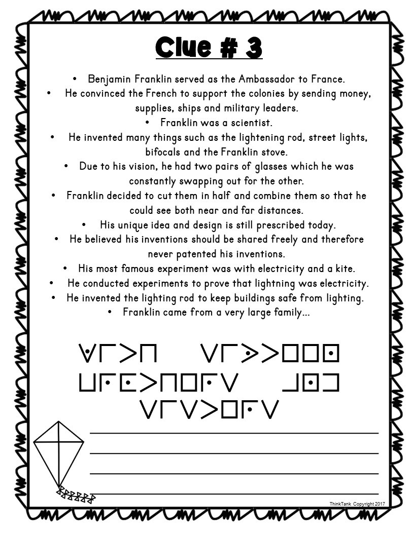 Benjamin Franklin ESCAPE ROOM! - Amped Up Learning