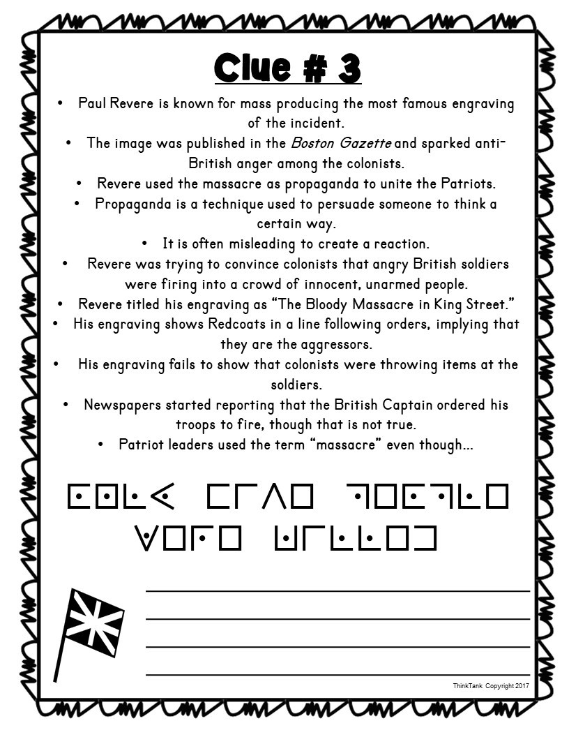 Boston Massacre ESCAPE ROOM! - Amped Up Learning