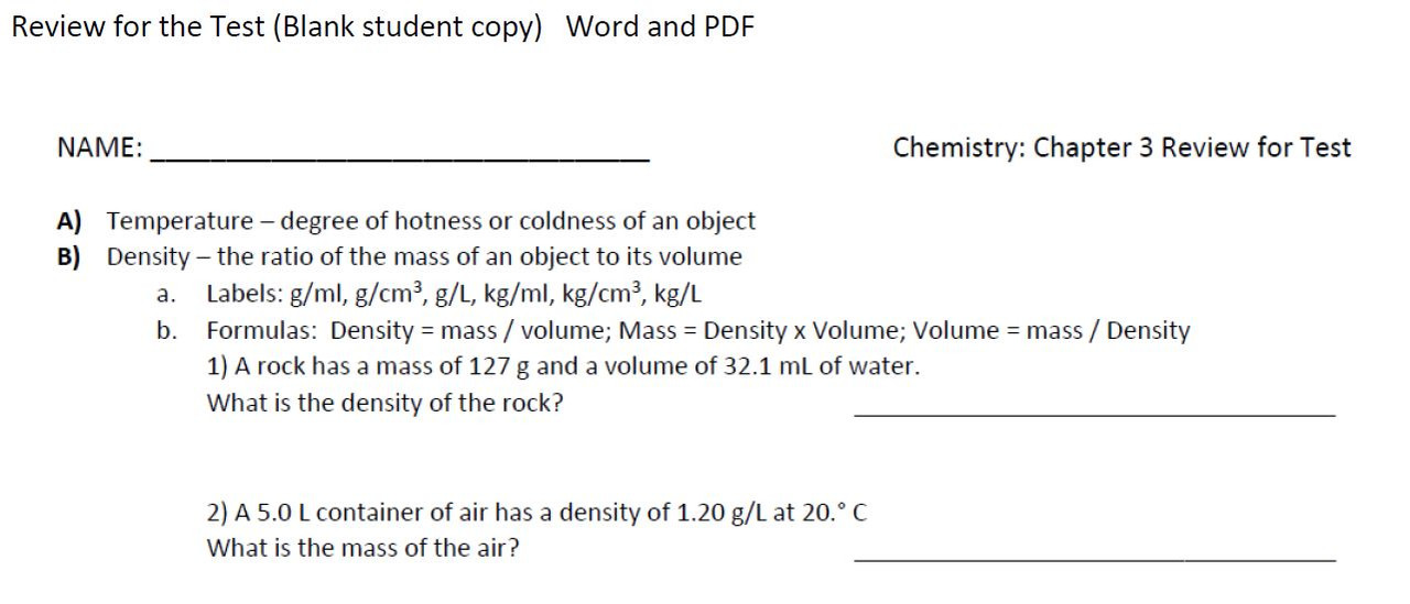 Chemical Quantities (Chemistry Ch 10 - Bundled Lesson) - Amped Up Learning