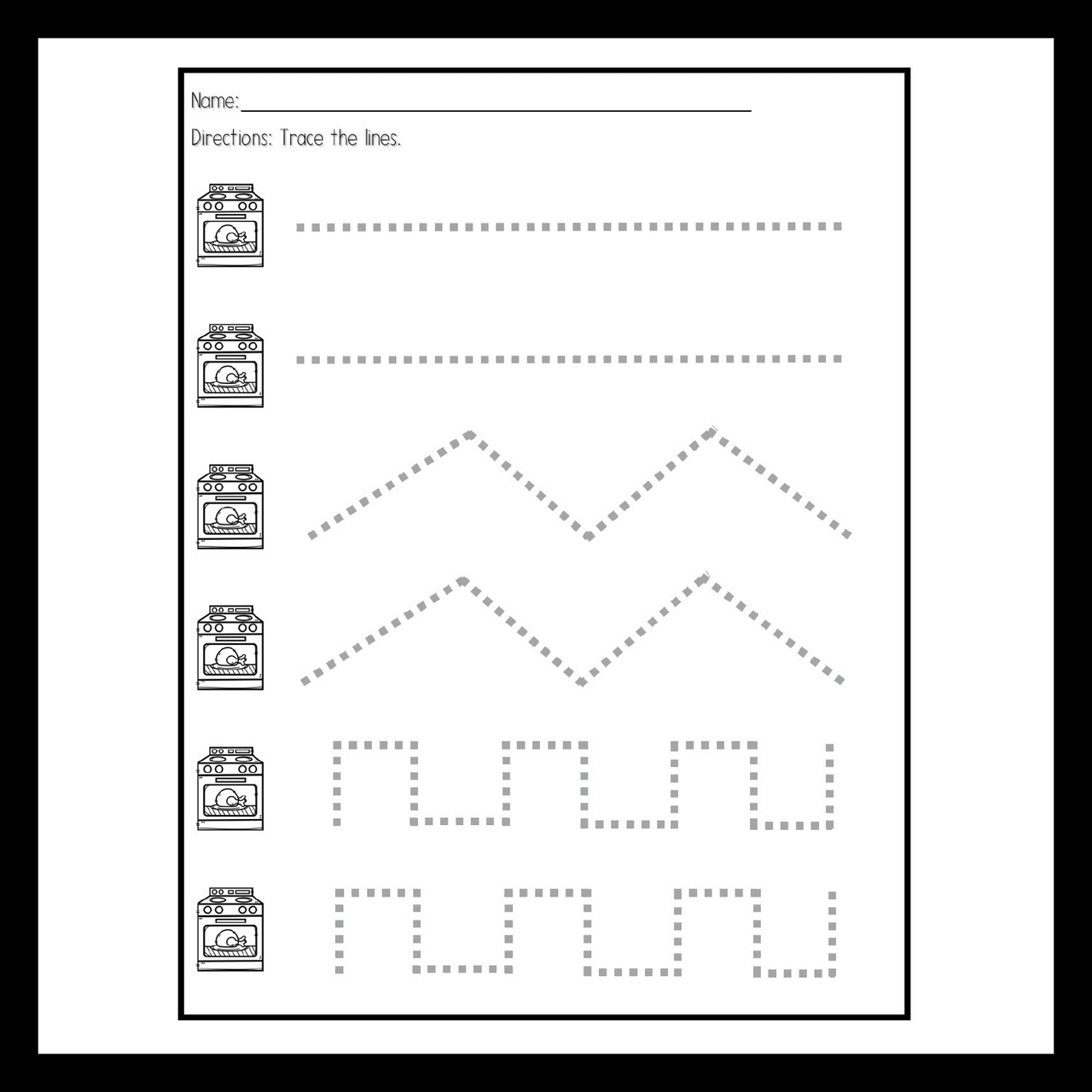 Thanksgiving Tracing and Fine Motor
