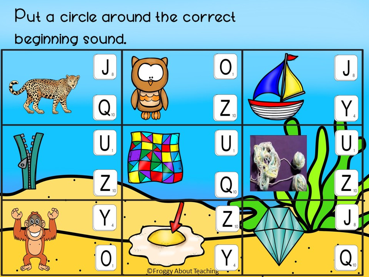 Beginning Sounds Google Slides Set 5