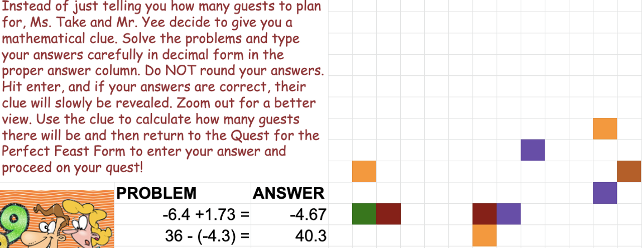 Digital Math Escape Room--Quest for the Perfect Thanksgiving Feast