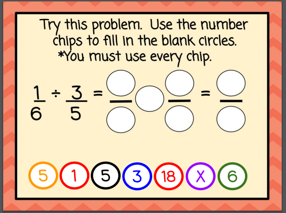 Dividing Fractions Using Number Chips