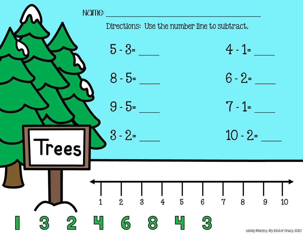 December Math Addition and Subtraction Google Slides