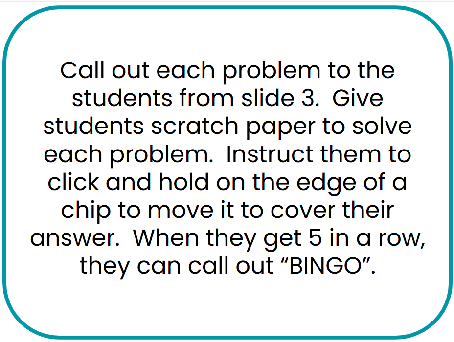 One-Step Equation Bingo - Multiplication and Division