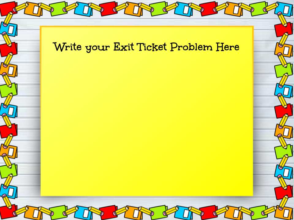 FREEBIE Exit Ticket Sticky Notes