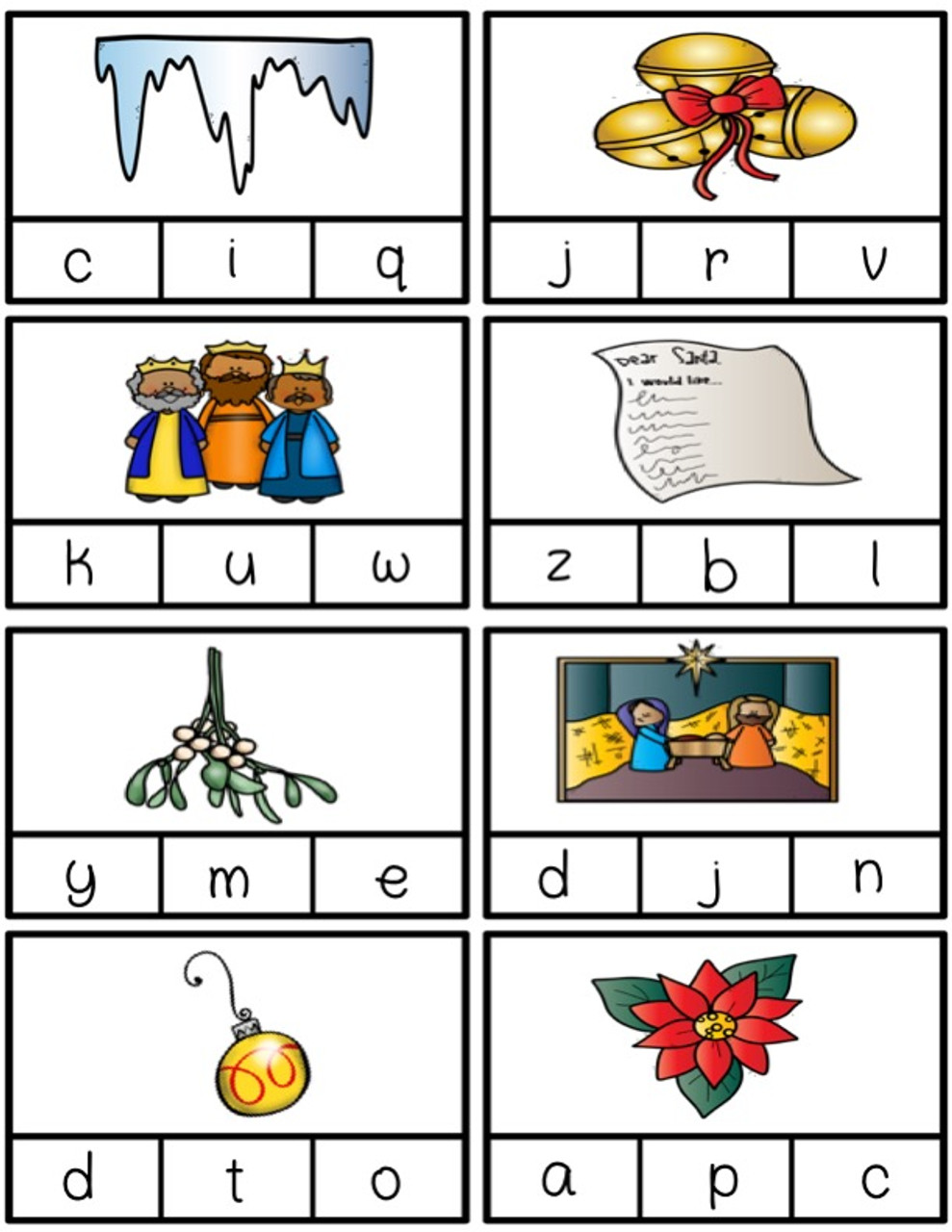 Special Education ASL Christmas Math and Literacy Bundle