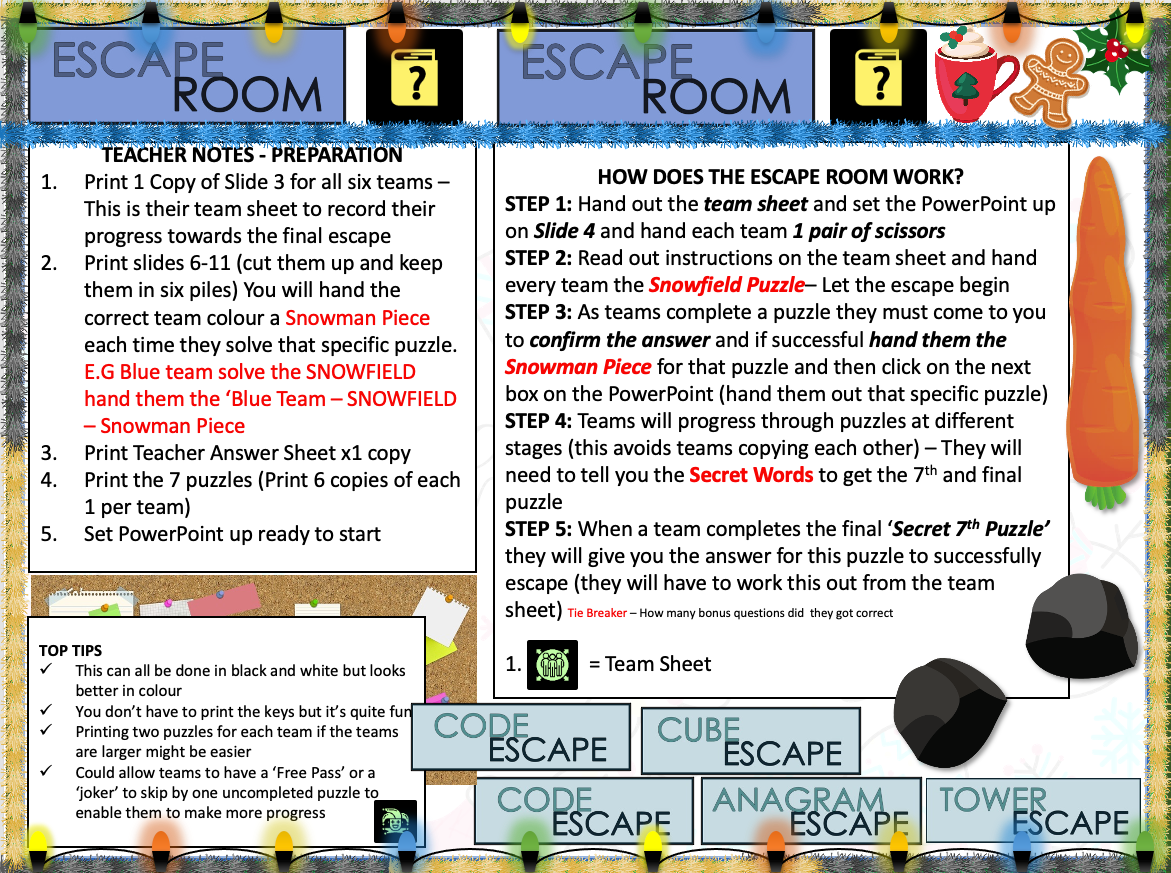 History Christmas Escape Room - Amped Up Learning