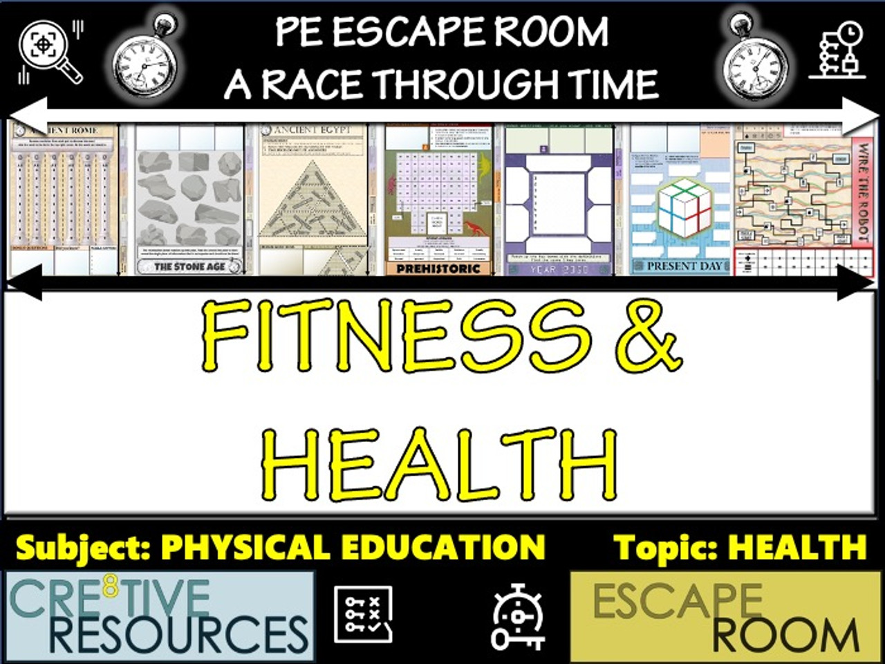 Fitness and Health Digital Escape Room - Amped Up Learning