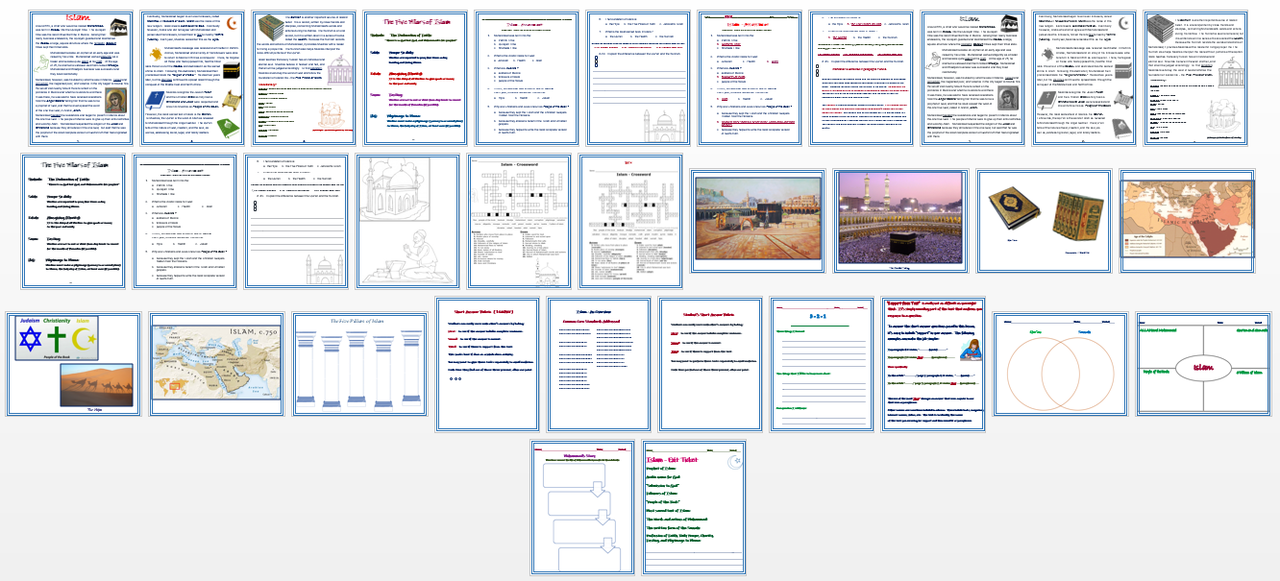 Islam - A Brief Overview + Assessments - Amped Up Learning