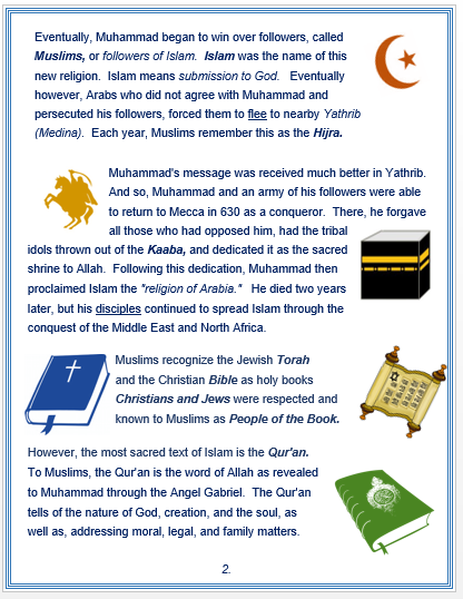 Islam - A Brief Overview + Assessments - Amped Up Learning