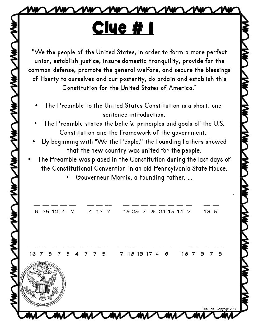 Preamble ESCAPE ROOM! - Amped Up Learning