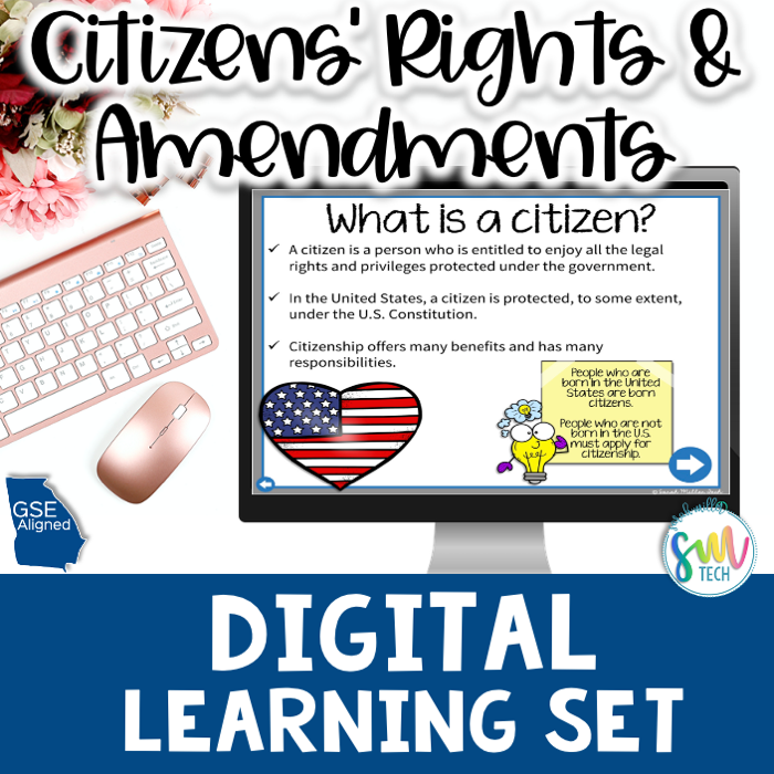 DIGITAL LEARNING SET Citizens' Rights & Amendments | SS5CG1, SS5CG2 ...