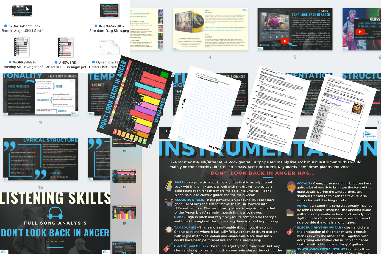 Oasis - Don't Look Back in Anger - LISTENING SKILLS