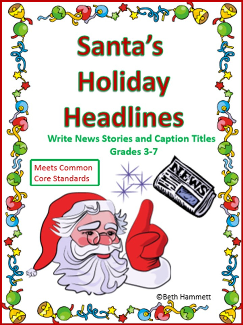 Santa's Holiday Headlines: Write News Stories and Headlines - Amped Up ...