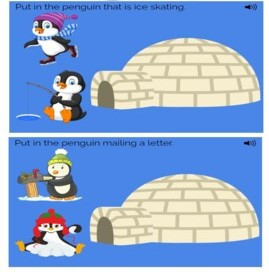 Post-Noun Elaboration: Penguins - Level 1 - Interactive Deck - Boom Cards™