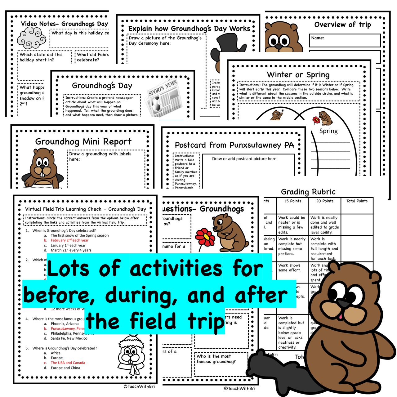 Virtual Field Trip - Groundhogs Day - digital version