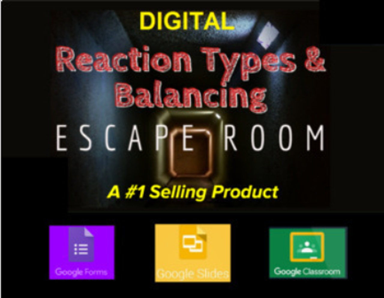 Chemical Reaction Types, Balancing, Predicting Products Digital Escape Room