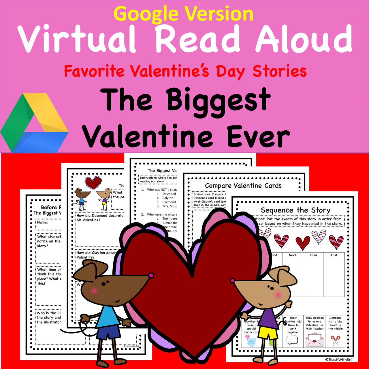 The Biggest Valentine Ever - Book Activity Pack - Digital Google Drive ...